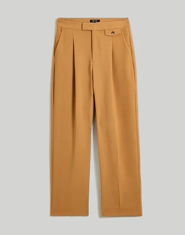 Madewell The Rosedale High-rise Straight Pant In Crepe - Toffee