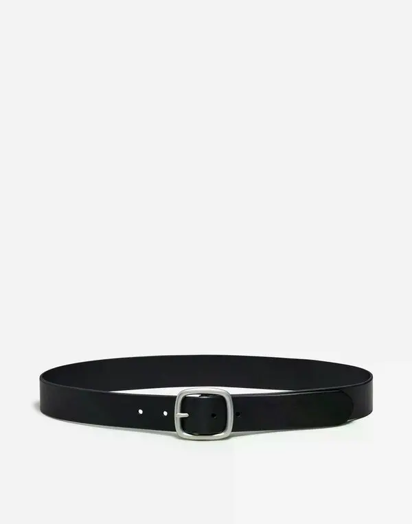 Madewell Leather Center-bar Belt - True Black