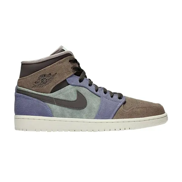 JORDAN 1 Mid Suede Patch Sneakers - Brown