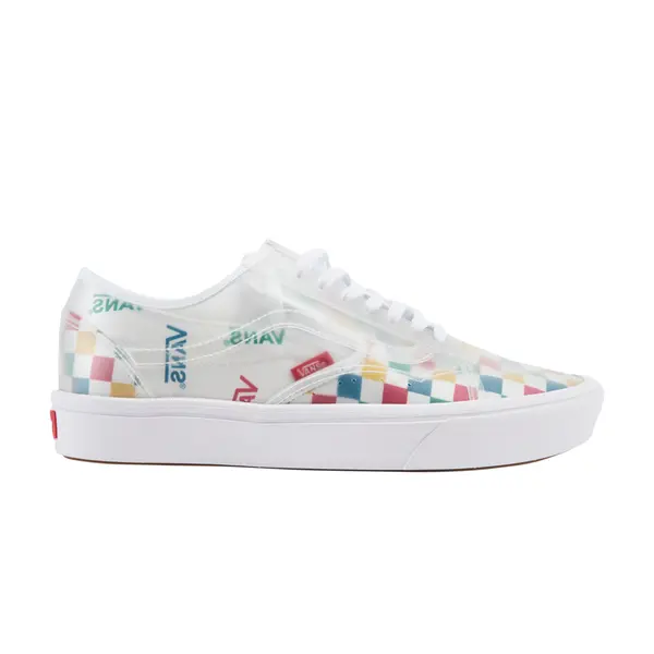 VANS Comfycush Slip-skool Block Multi Checkerboard - White