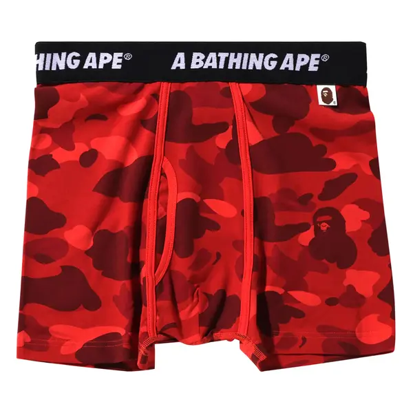 A BATHING APE Color Camo Trunks - Red
