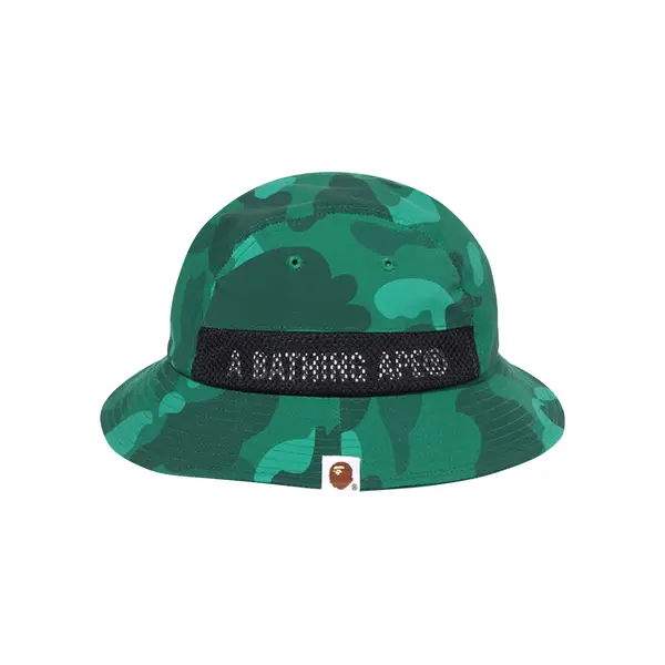 A BATHING APE Color Camo Panel Hat - Green