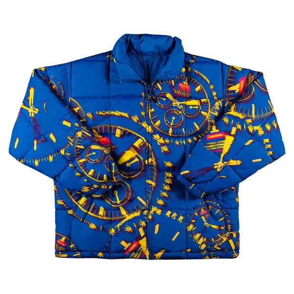 Supreme Watches Reversible Puffy Jacket - Blue