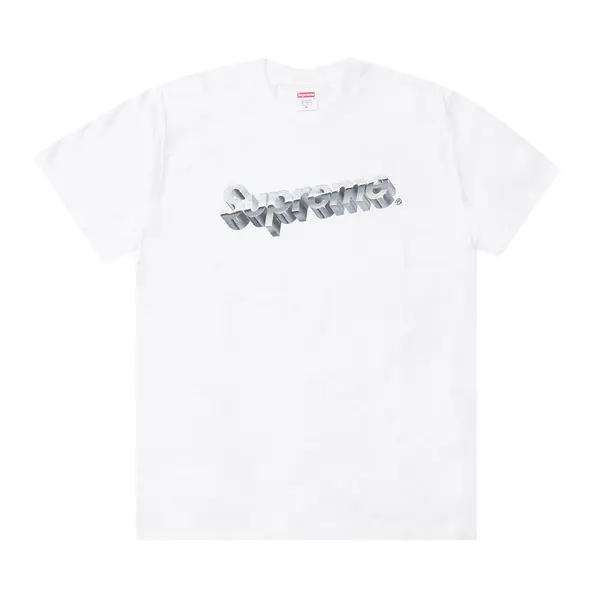 Supreme Chrome Logo Tee - White