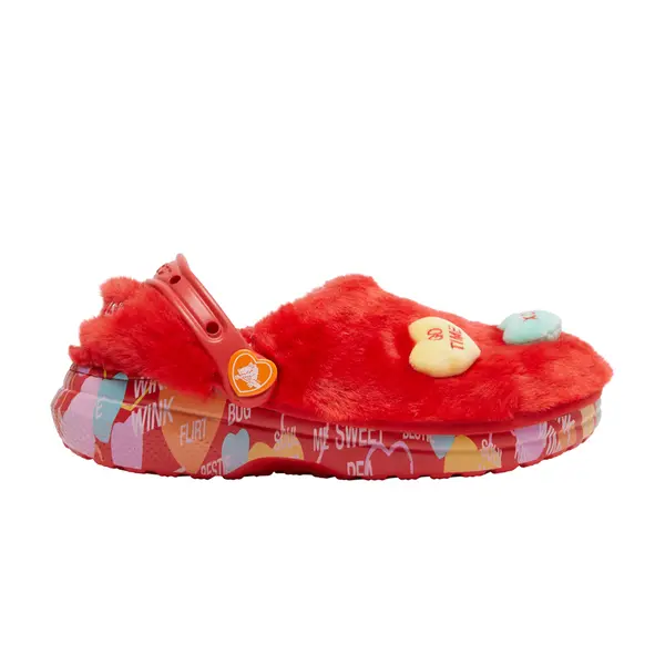 CROCS Sweethearts X Classic Fur Clogs - Red