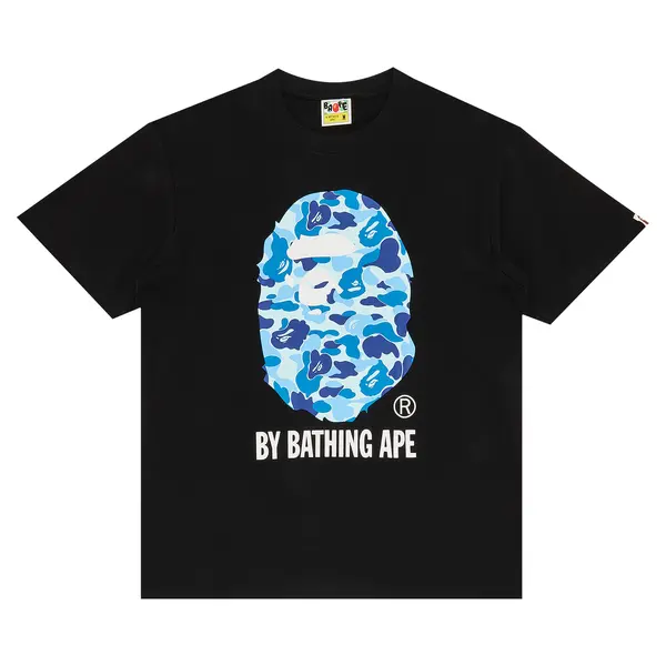 A BATHING APE Abc Camo Bathing Ape Tee /blue - Black