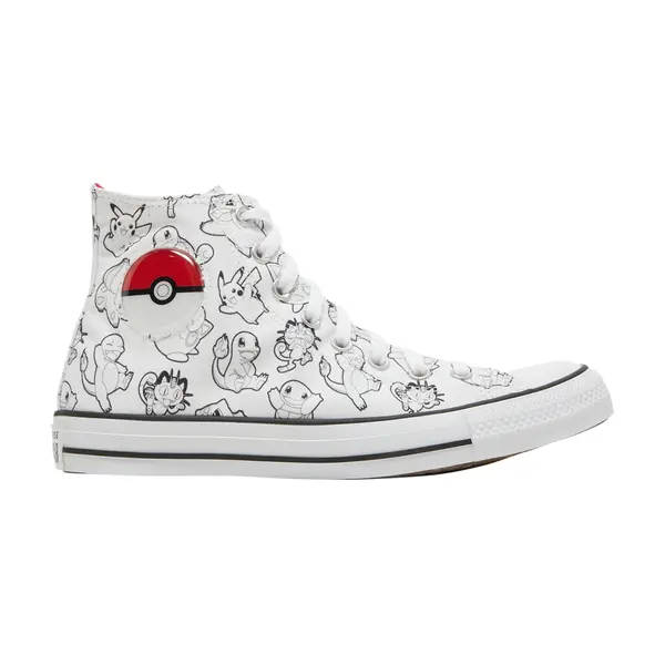 CONVERSE Pokemon X Chuck Taylor All Star High 'poke Ball' Sneakers - White
