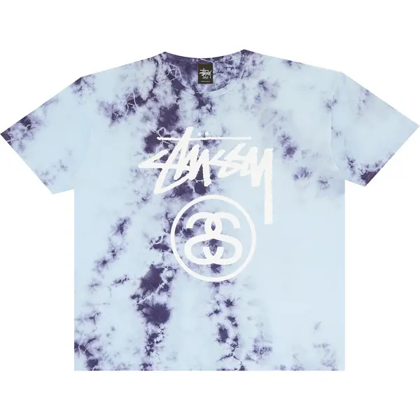 StÜssy Storm Stock Lnk Tie-dye Tee - Blue