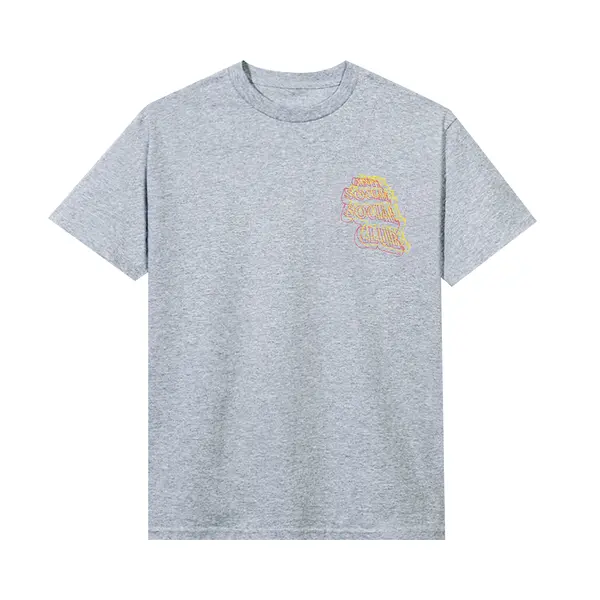 ANTI SOCIAL SOCIAL CLUB Neon Lights And A Lot Of Rain Tee - Grey