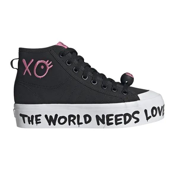 Adidas André Saraiva X Wmns Nizza Platform Mid 'xo - Black