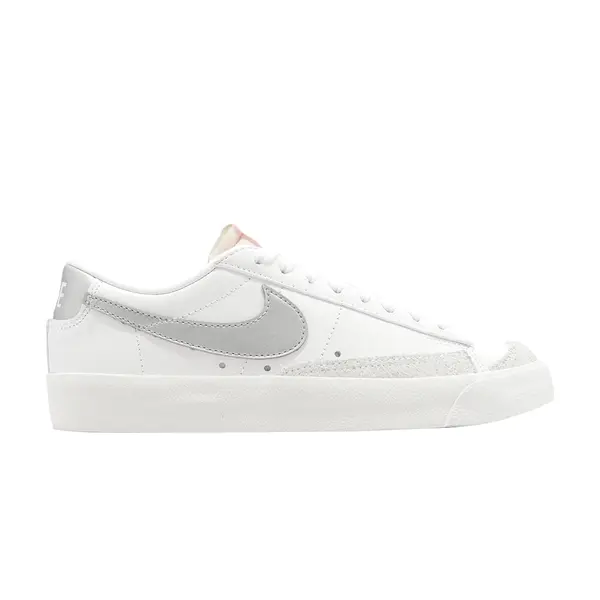 Nike Blazer Low '77 Metallic Silver Sneakers - White