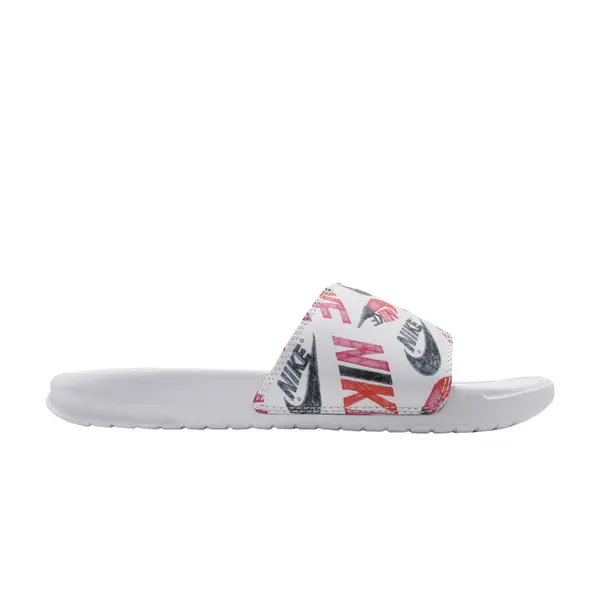 Nike Benassi Jdi Print Slides - White