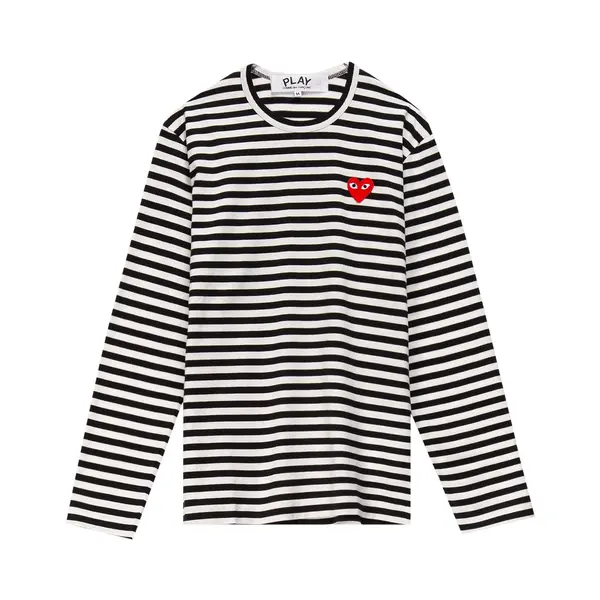 Play Comme Des Garcon Striped T-shirt /white