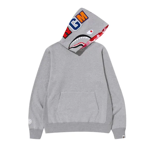 A BATHING APE Shark Pullover Hoodie - Grey