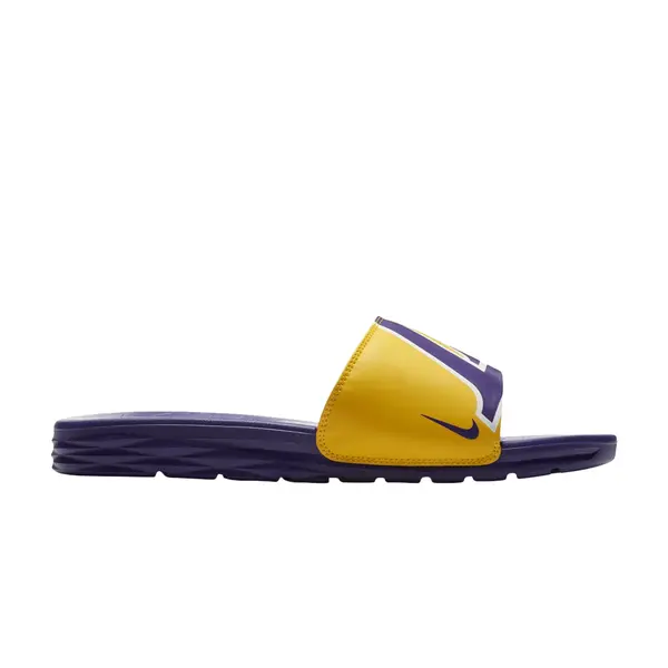 Nike Nba X Benassi 'lakers' Slides - Yellow