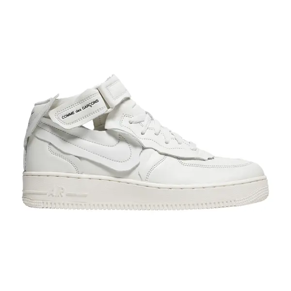 Nike Comme Des Garçons Air Force 1 Mid Sneakers - White
