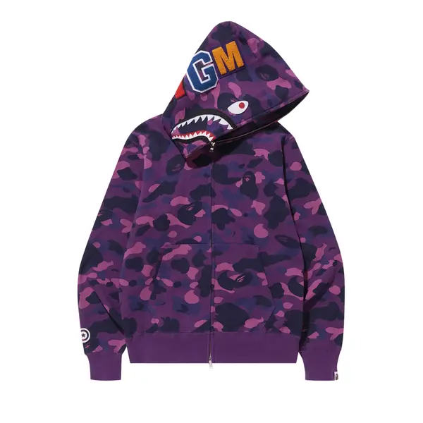 A BATHING APE Color Camo Shark Full Zip Hoodie