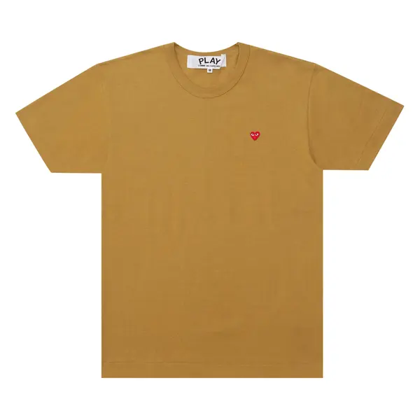 Play Comme Des Garcon Small Heart T-shirt 'olive - Green