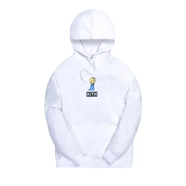 Kith For The Simpsons Maggie Logo Hoodie - White