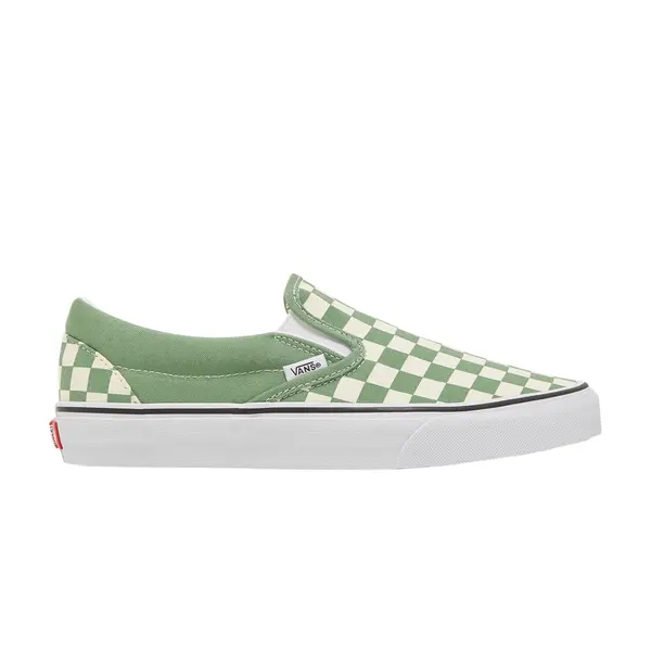 VANS Classic Slip-on Checkerboard Sneakers - Green