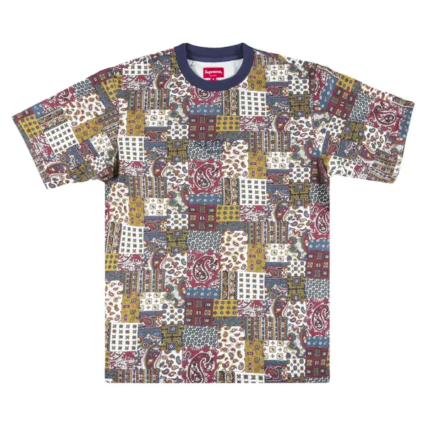 Supreme Patchwork Paisley Short-sleeve Top - Red