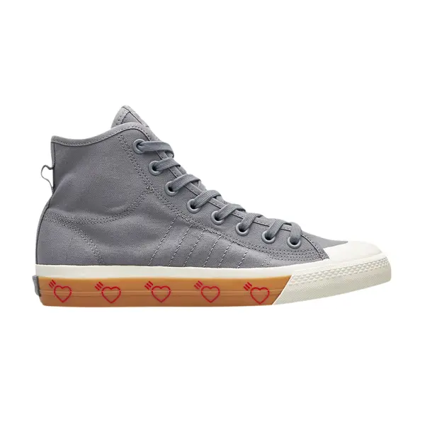 Adidas X Human Made Nizza High Sneakers - Grey
