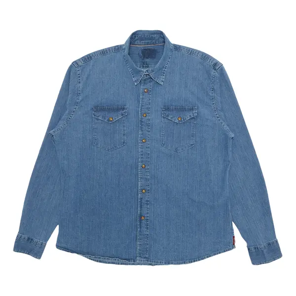 SKY HIGH FARM WORKWEAR Exclusive For Manifesto Denim Shirt 'classic Wash - Blue