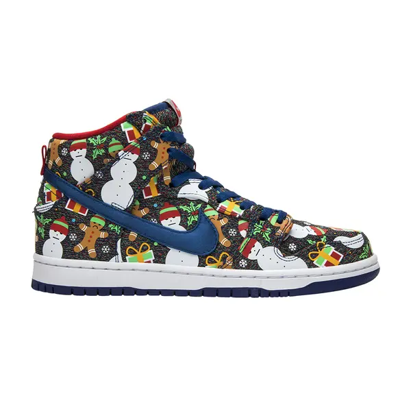 Nike Concepts X Dunk Pro High "ugly Christmas Sweater" Sneakers - Multi-color