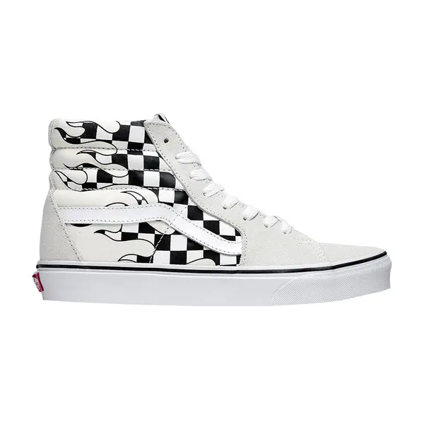 VANS Sk8-hi Checkerboard Flame - White