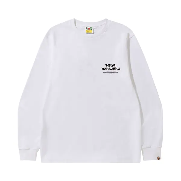 A BATHING APE Japan Culture Daruma Long-sleeve Tee - White