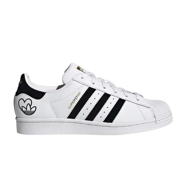 Adidas Superstar 'heart Logo' Sneaker - White