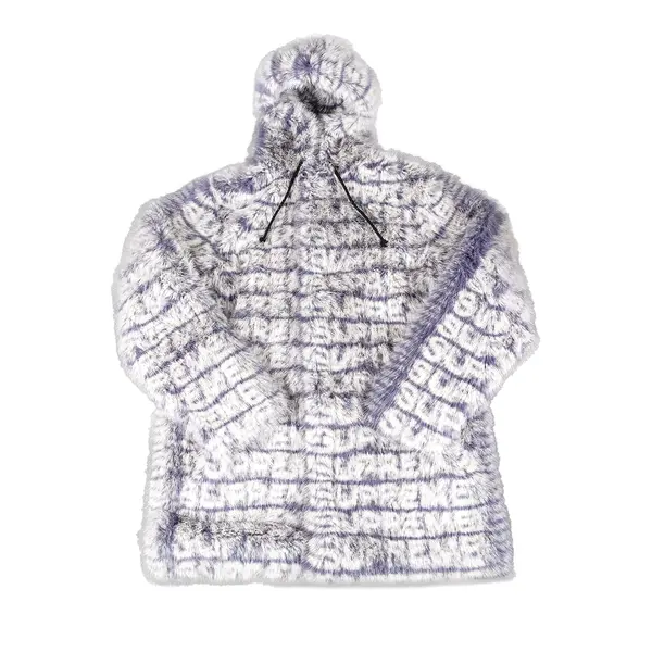 Supreme Faux Fur Hooded Coat - Purple