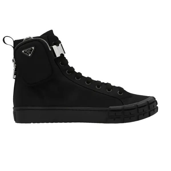 Prada Re-nylon High-top Sneakers - Black