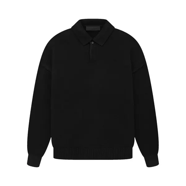 Fear Of God Knit Polo - Black