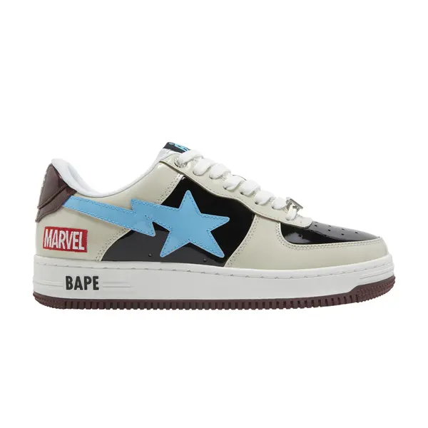 A BATHING APE Marvel X Bapesta 'rocket Raccoon' Sneakers - Cream