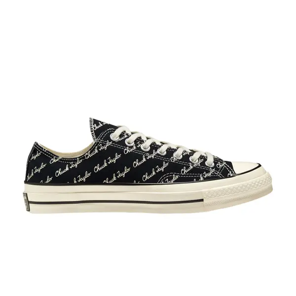 CONVERSE Chuck 70 Low 'scripted Signature Print - Black