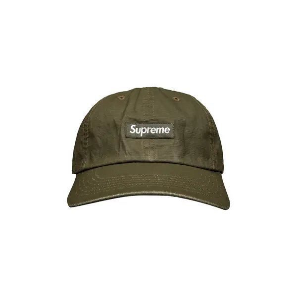 Supreme Small Box Coated Linen 6-panel 'olive - Green