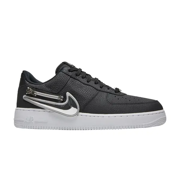 Nike Force 1 '07 Premium 'silver Swoosh' Sneakers - Black