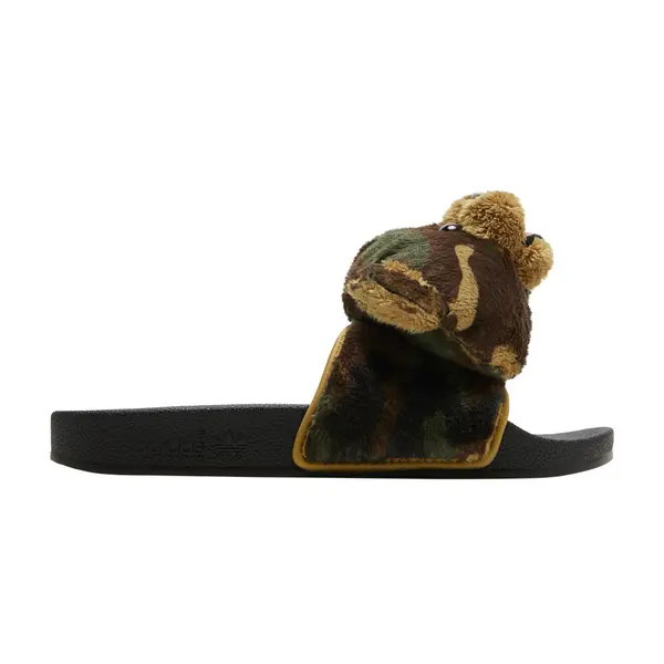 Adidas Jeremy Scott X Adilette Slide ‘camo Teddy - Black