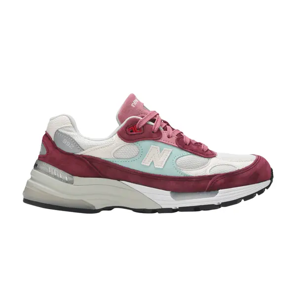NEW BALANCE Kith X 992 Made In Usa 'kithmas Collection Burgundy Reef' Sneakers - Red