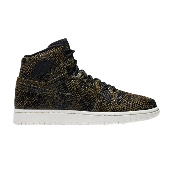 JORDAN 1 Retro High Premium Snakeskin Sneaker - Green