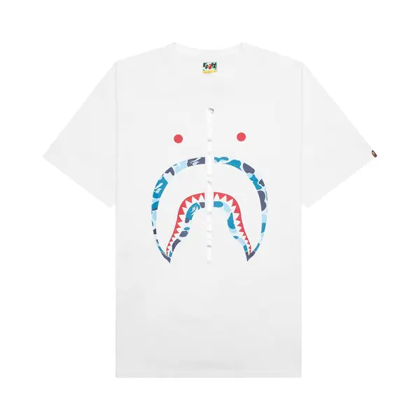 A BATHING APE Abc Camo Shark Tee /blue - White