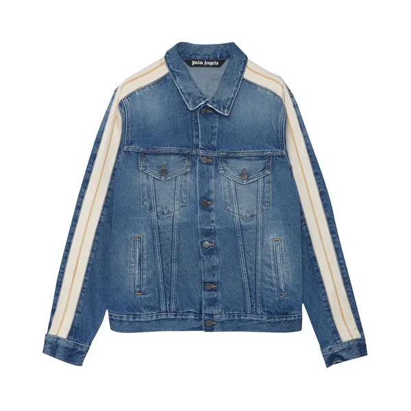 Palm Angels Track Denim Jacket - Blue