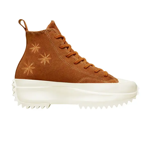 CONVERSE Run Star Hike Platform High 'embroidered Floral' Sneaker - Brown