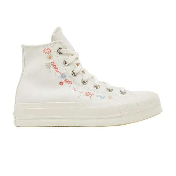CONVERSE Chuck Taylor All Star Lift Platform Embroidered Floral - Cream