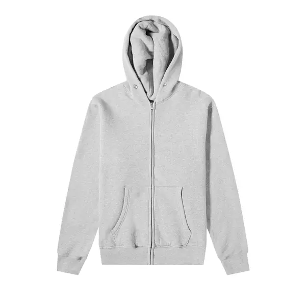 LES TIEN Cropped Zip Hoodie - Grey