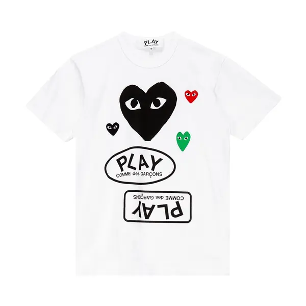 Play Comme Des Garcon Logo T-shirt - White
