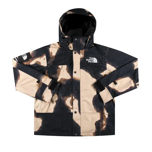 Supreme X The North Face Bleached Denim Print Mountain Jacket