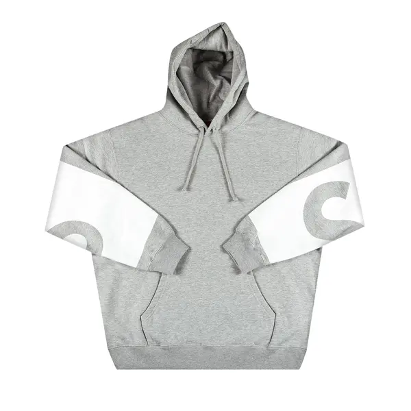 Supreme Big Logo Hooded Sweatshirt - Grey