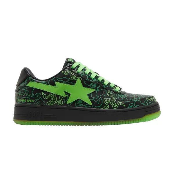 A BATHING APE Razer X Bapesta Low M2 'neon Camo' Sneakers